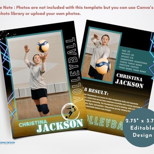 Volleyball Trading Card Template | Trading Card Template | Canva ...