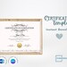 Editable Certificate of Completion Template. Award Template. Printable ...