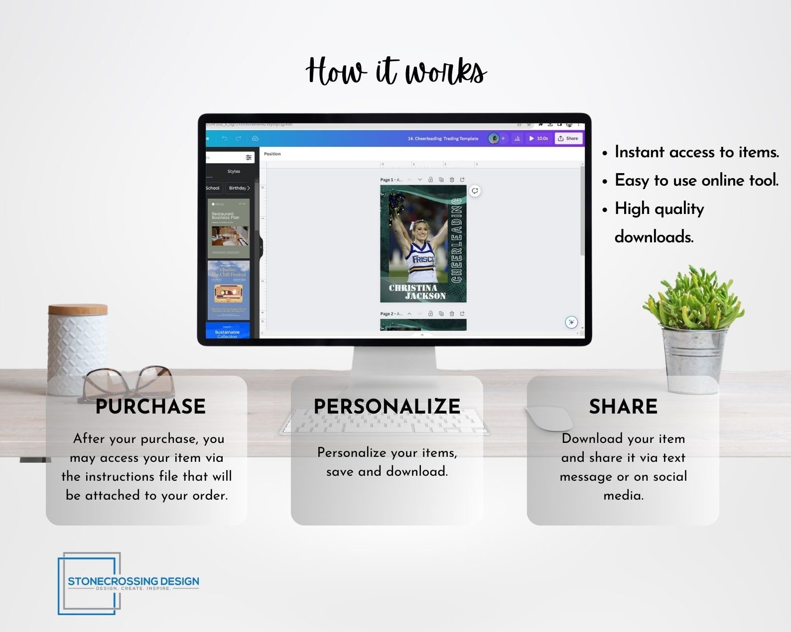 Cheerleading Trading Card Template | Trading Card Template | Canva ...