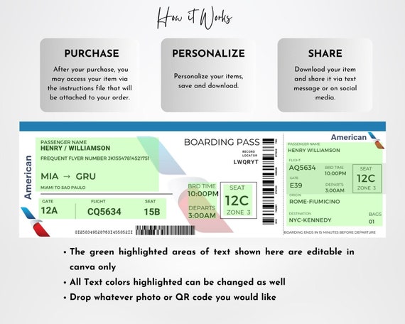 American Airline Boarding Pass