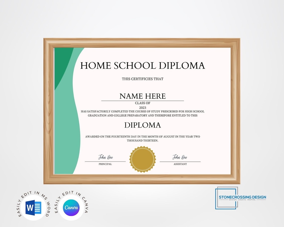 Editable Diploma Certificate - Recognizing Academic Achievement ...