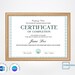 Editable Certificate of Completion Template. Award Template. Printable ...