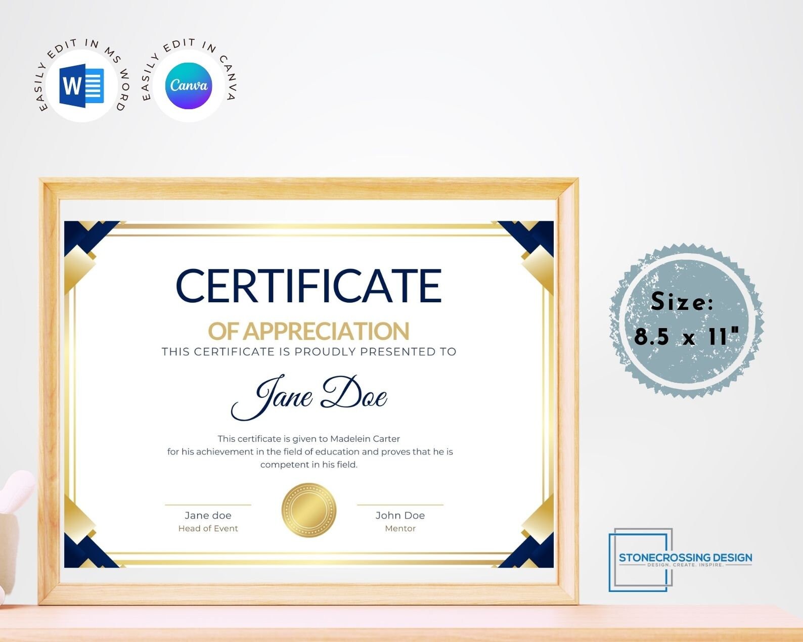 Editable Certificate of Appreciation Template. Award Template ...