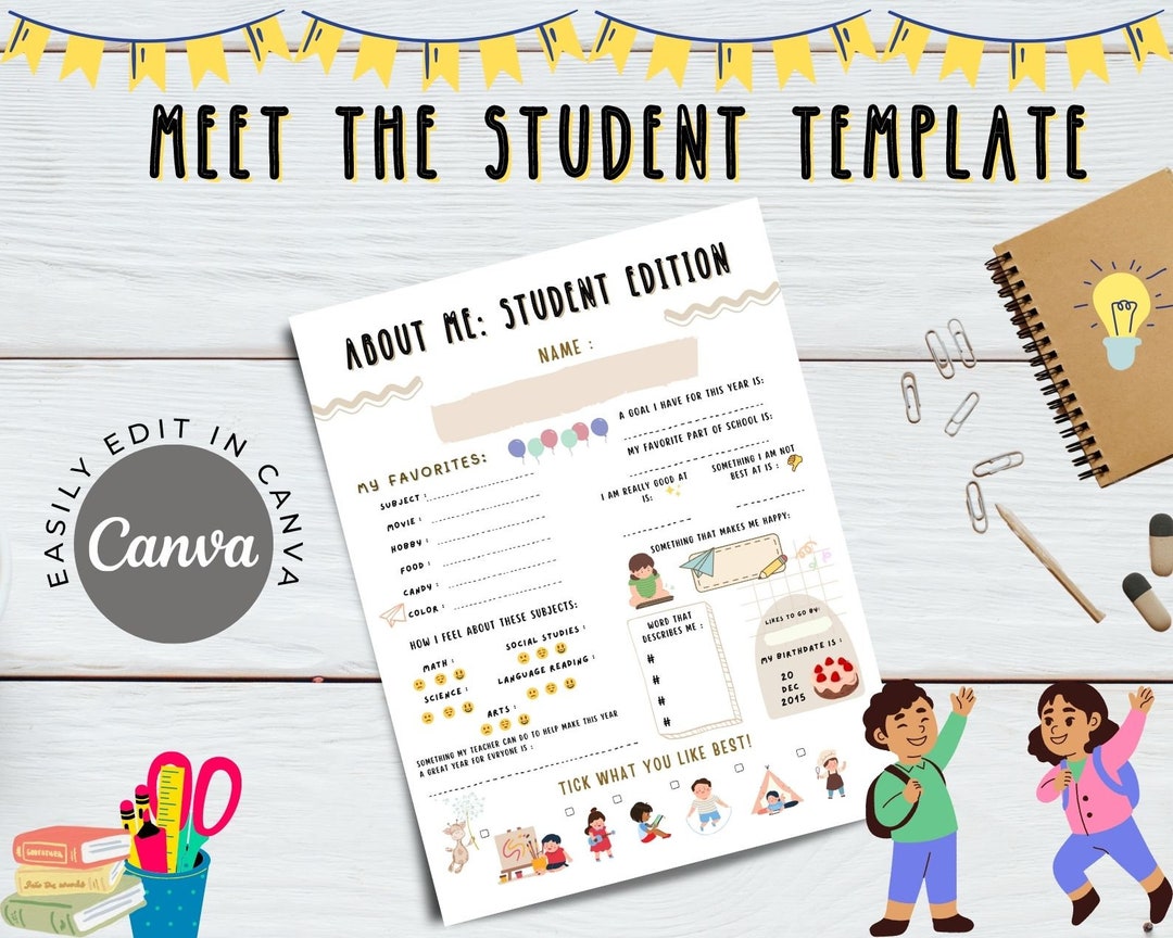 Editable Template for Meet the Student. Welcome Letter to School. First ...