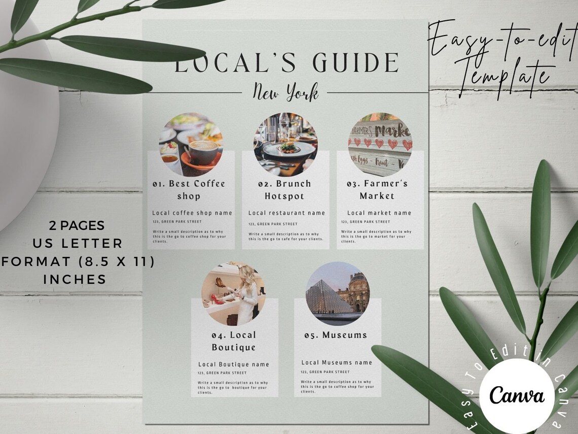 Real Estate Local Guide Template, Welcome Guide, City Guide Flyer ...