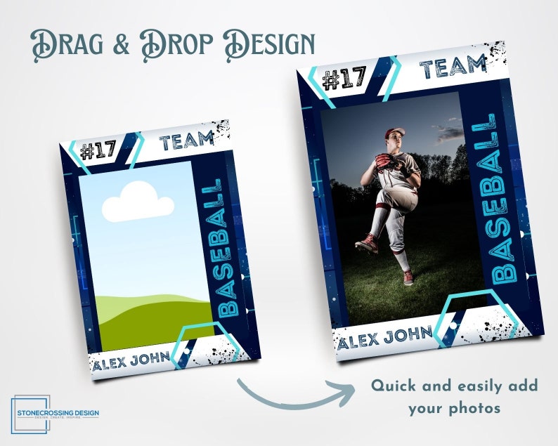 Baseball Trading Card Template Trading Card Template Canva Template ...