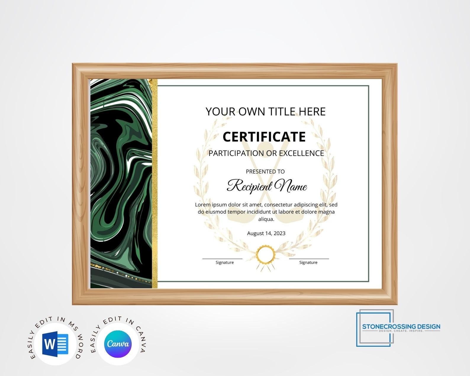Editable Golf Sports Certificate Template With Photo. Award. Trophy ...
