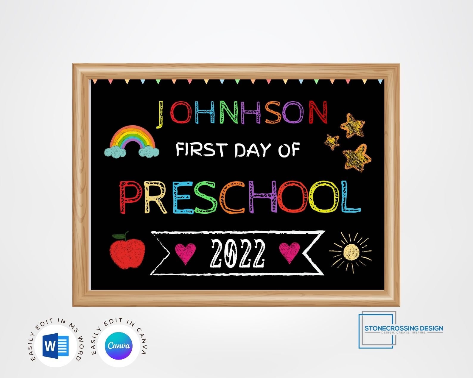 Editable Pre-school Certificate. Printable Certificate. Editable With ...