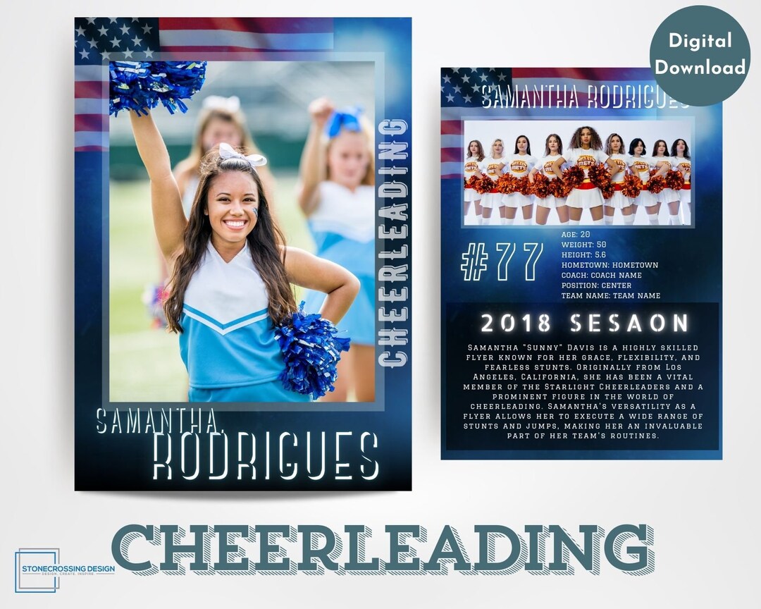 Cheerleading Trading Card Template | Trading Card Template | Canva ...