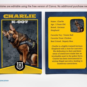 Dog Trading Card Template | Trading Card Template | Canva Template ...