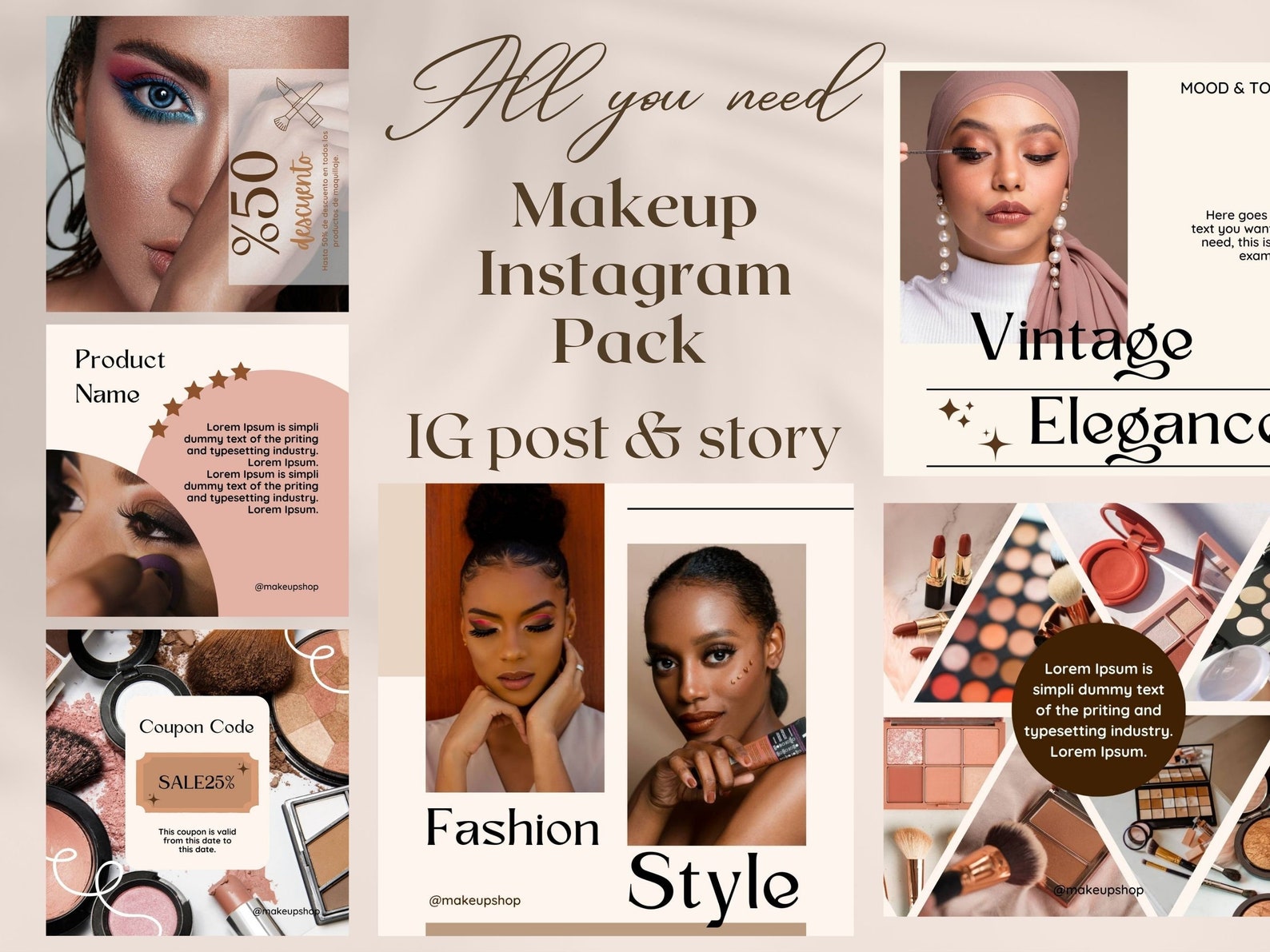 100+ Makeup Artist Instagram Templates. Skincare. Social Media ...