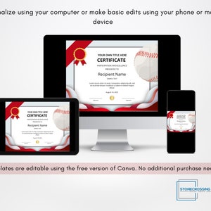 Editable Baseball Sports Certificate Template With Photo. Award. Trophy ...