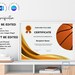 Editable Basketball Sports Certificate Template With Photo. Award ...