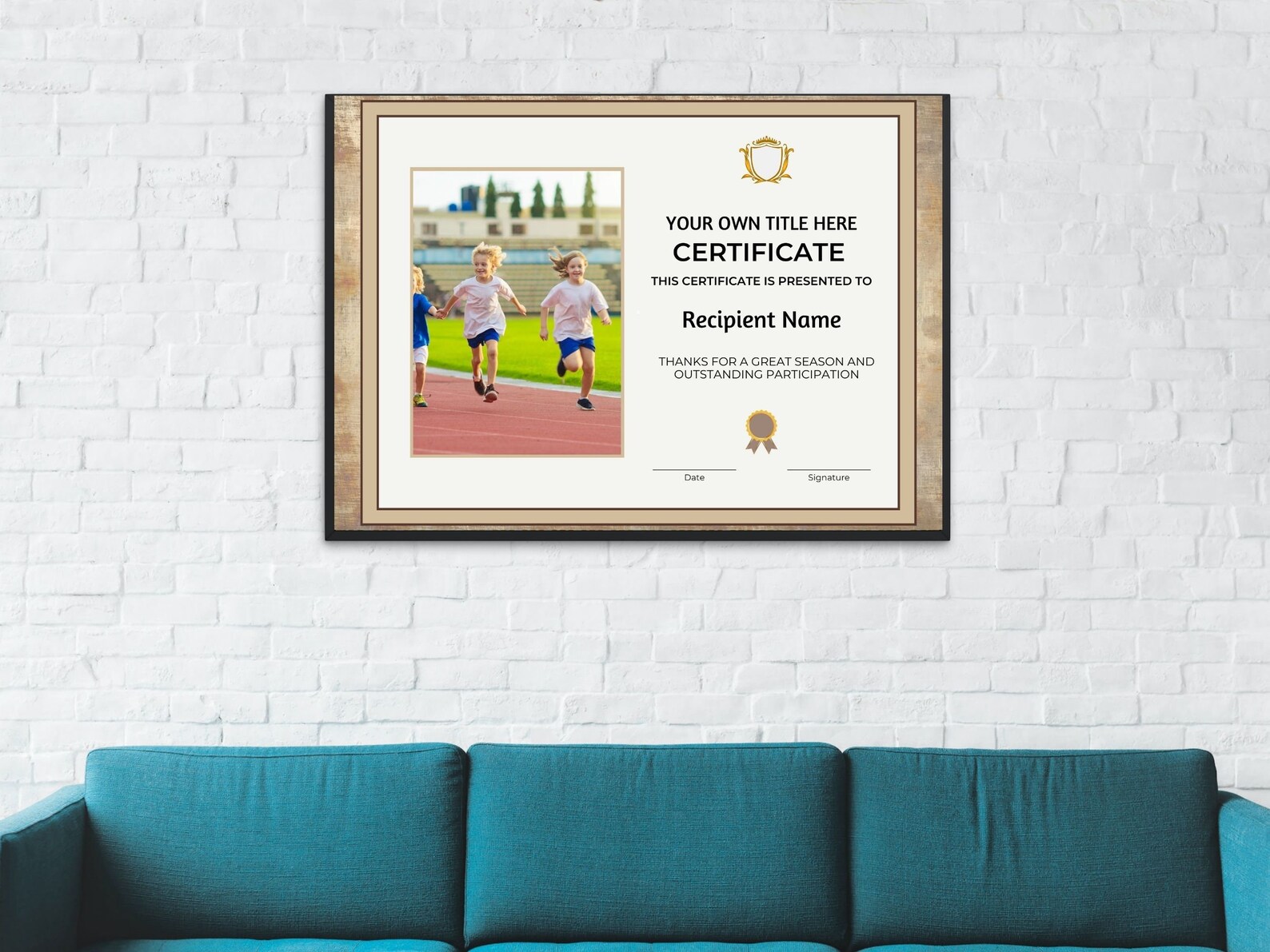 Editable Running Track Sports Certificate Template With Photo. - Etsy