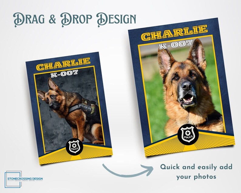 Dog Trading Card Template Trading Card Template Canva - Etsy