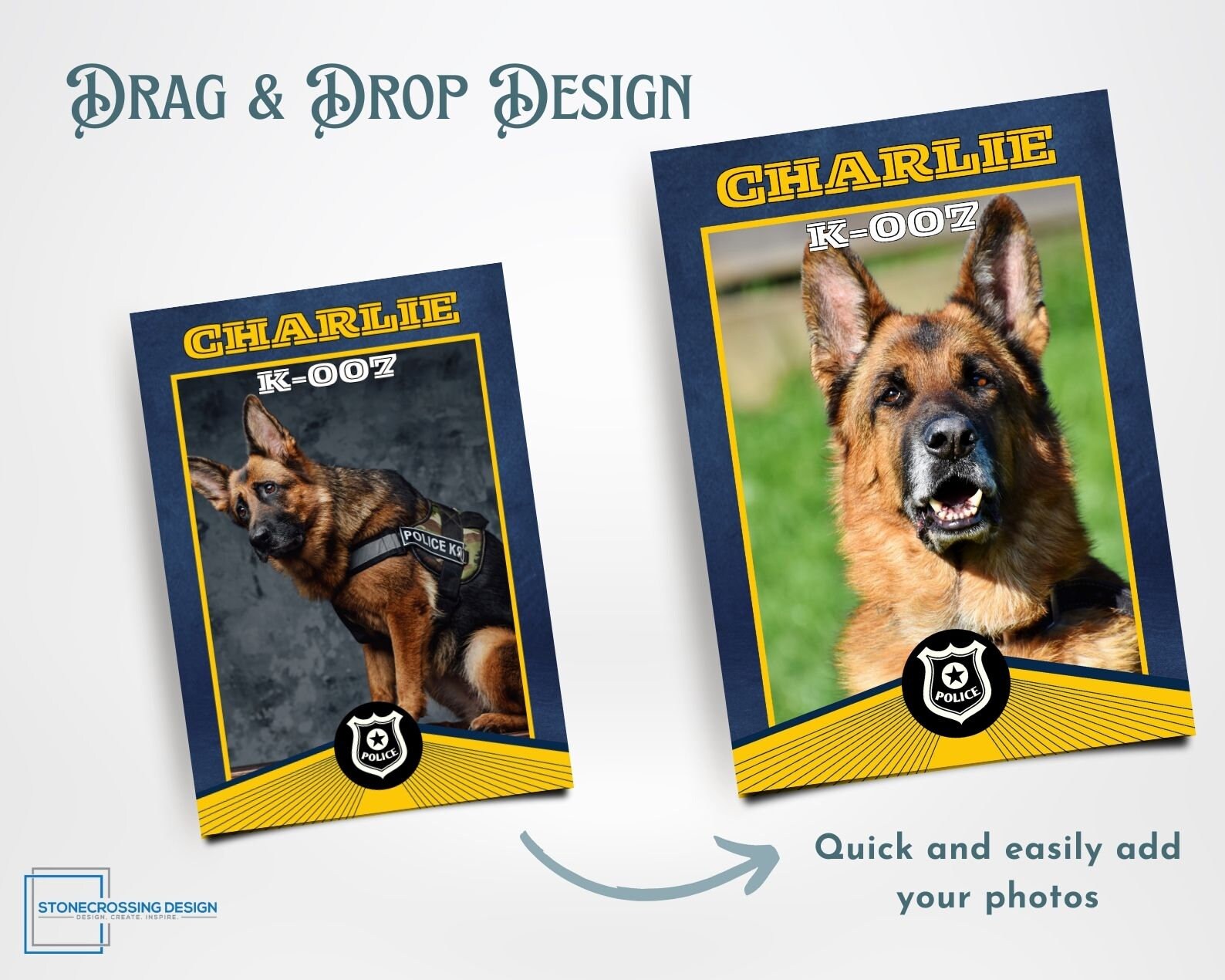 Dog Trading Card Template Trading Card Template Canva - Etsy