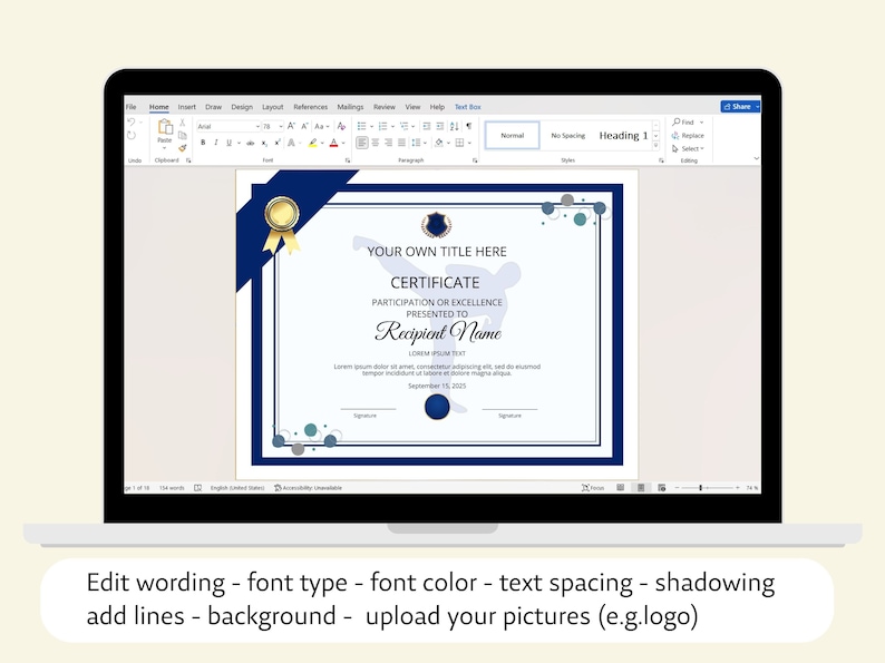 Editable Karate Martial Arts Certificate Template With Photo. - Etsy