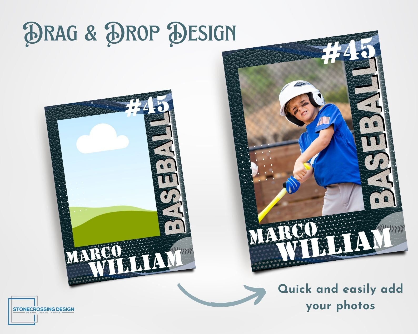 Baseball Trading Card Template Trading Card Template Canva Template ...