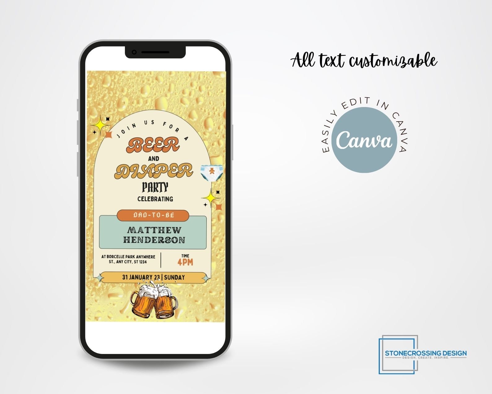 Digital Dadchelor Party Invitation, Electronic Dadchelor Party E-vite ...