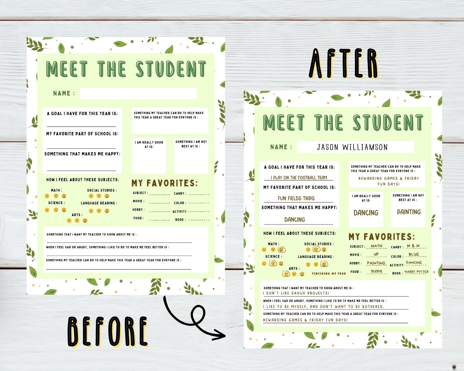 Editable Template for Meet the Student. Welcome Letter to School. First ...