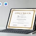 Editable Certificate of Burial Template. Award Template. Printable ...