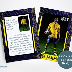 Soccer Trading Card Template | Trading Card Template | Canva Template ...