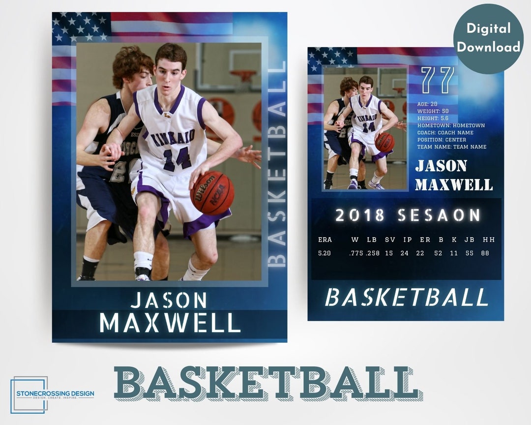 Basketball Trading Card Template | Trading Card Template | Canva ...
