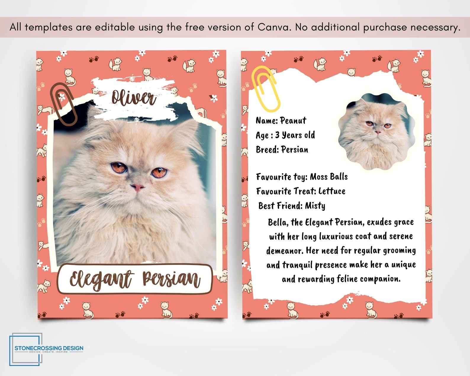Cat Pet Trading Card Template | Pet Trading Card Template | Canva ...