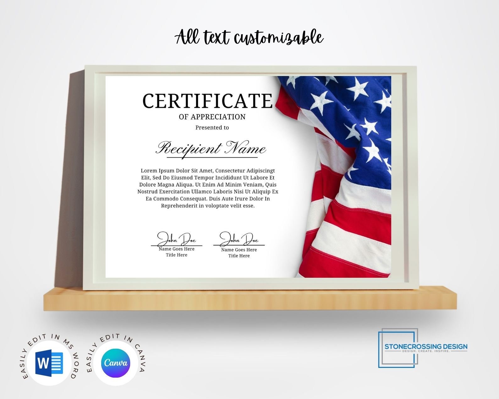 Editable Certificate of Appreciation. Award Template. Printable ...