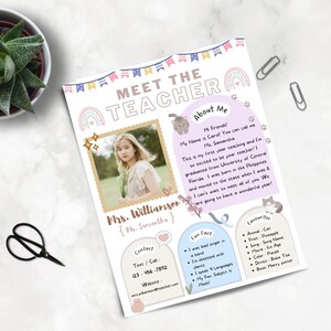 Editable Template for Meet the Teacher. Welcome Letter to School. First ...