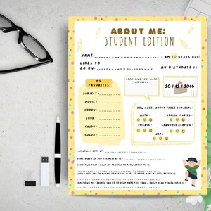 Editable Template for Meet the Student. Welcome Letter to School. First ...