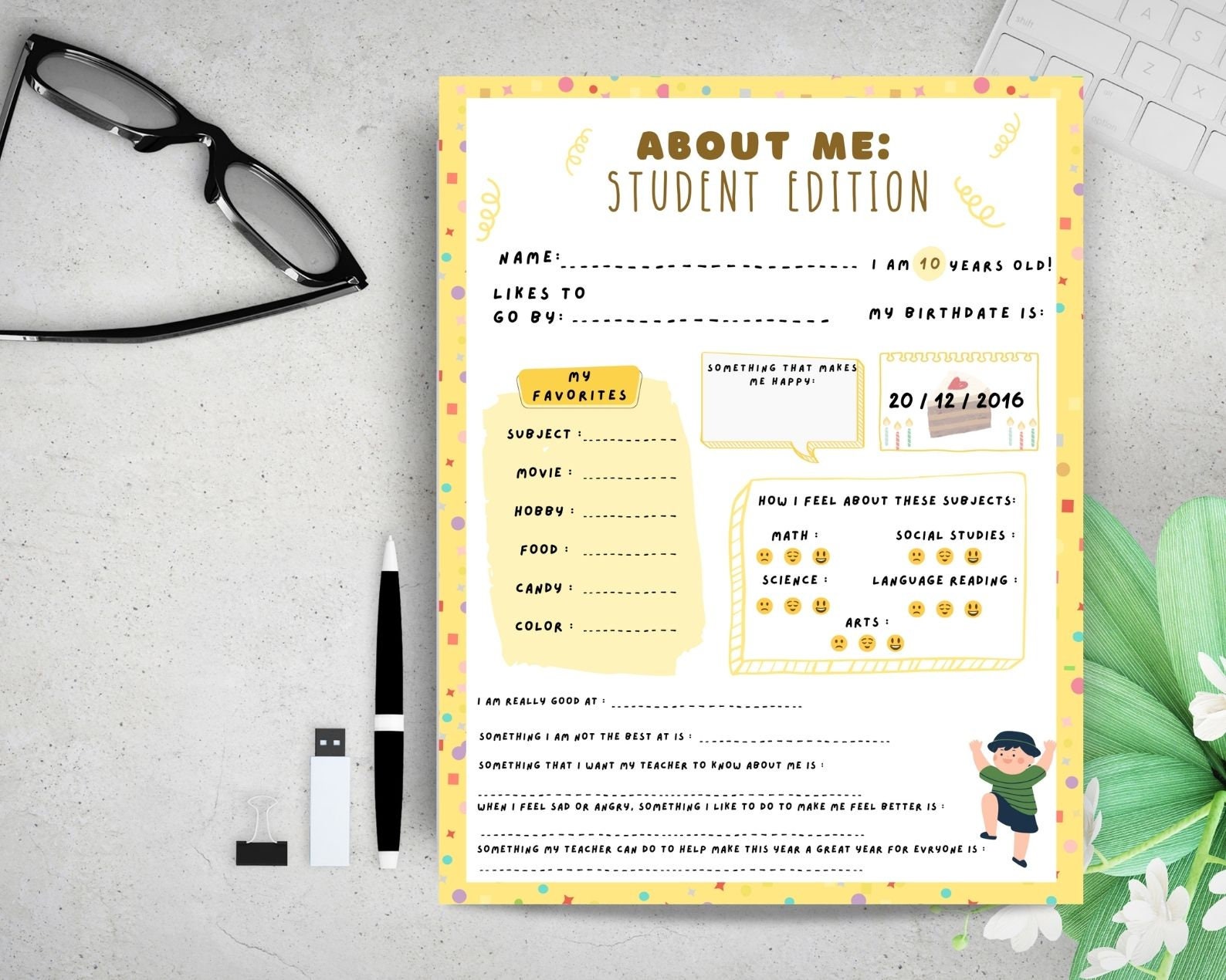 Editable Template for Meet the Student. Welcome Letter to School. First ...