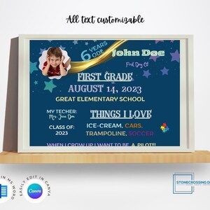 Editable First Day of School Template. School Certificate. Printable ...