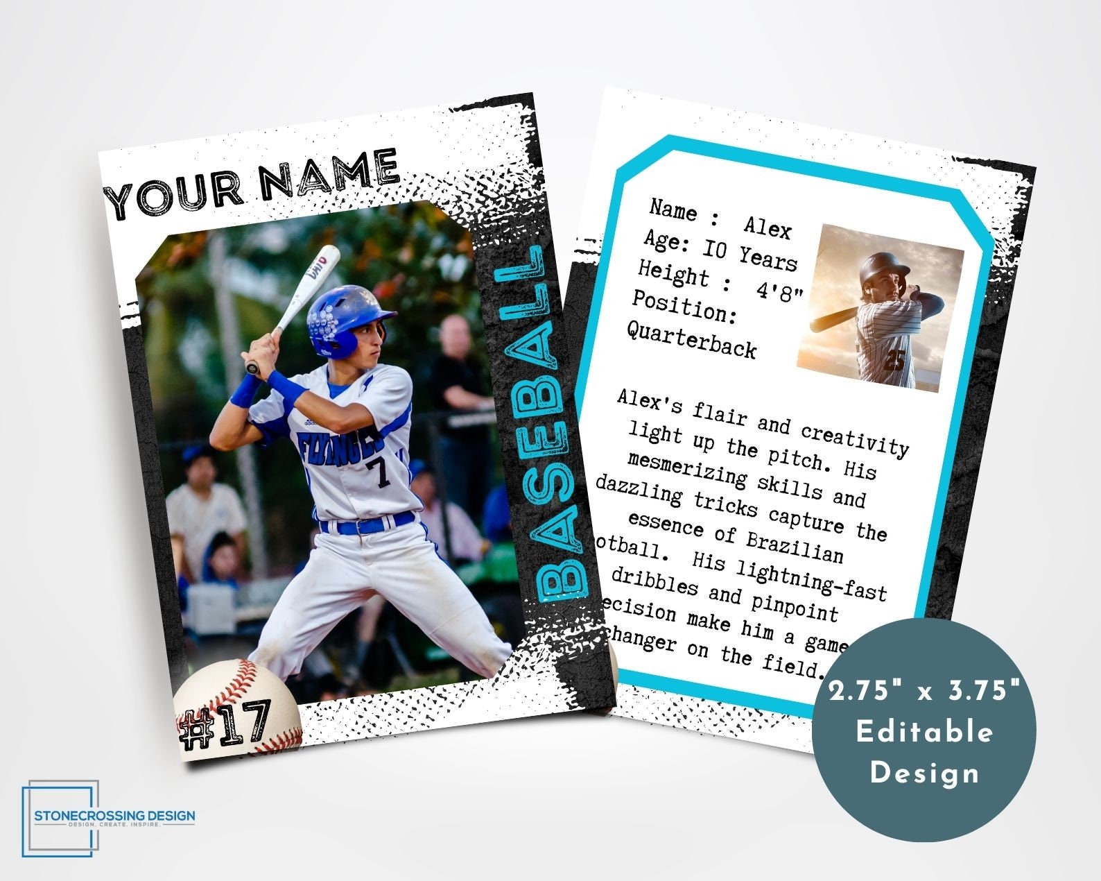 Baseball Trading Card Template | Trading Card Template | Canva Template ...