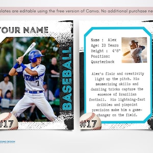 Baseball Trading Card Template | Trading Card Template | Canva Template ...