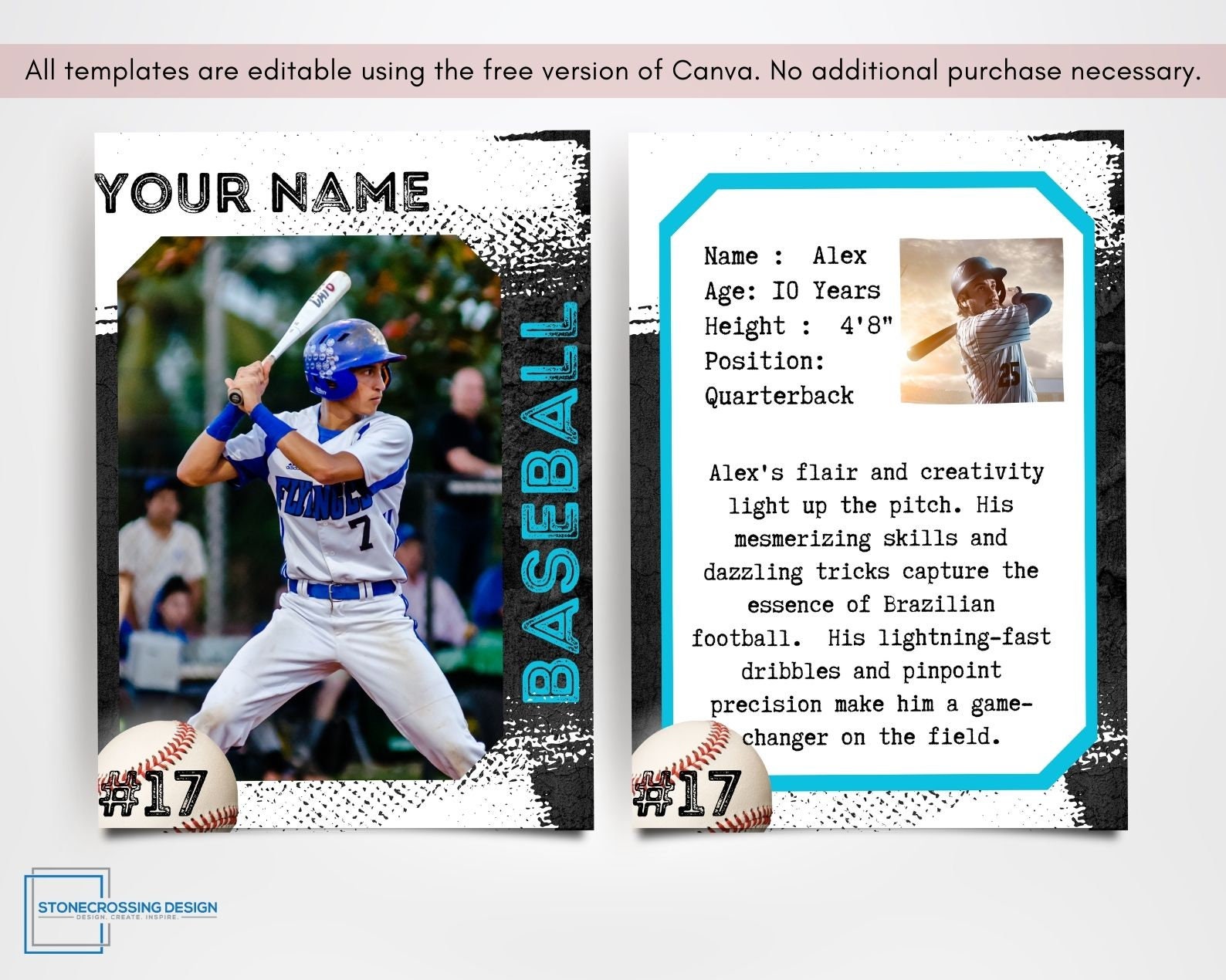 Baseball Trading Card Template | Trading Card Template | Canva Template ...