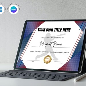 Editable Baseball Sports Certificate. Recognizing Sporting Excellence ...