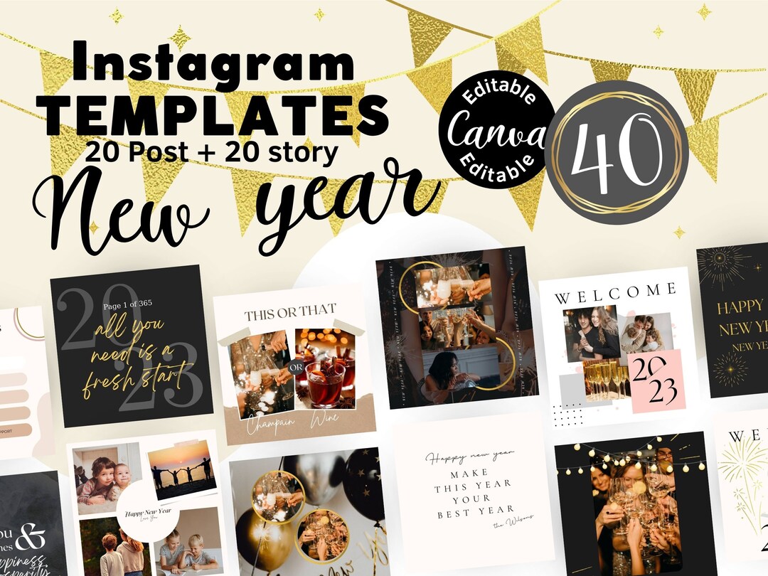 Canva Templates for the Holidays, Including 40+ Instagram New Years ...