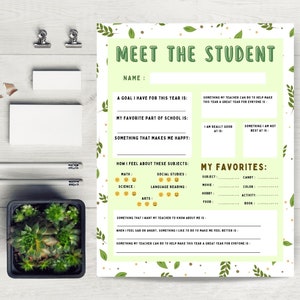 Editable Template for Meet the Student. Welcome Letter to School. First ...