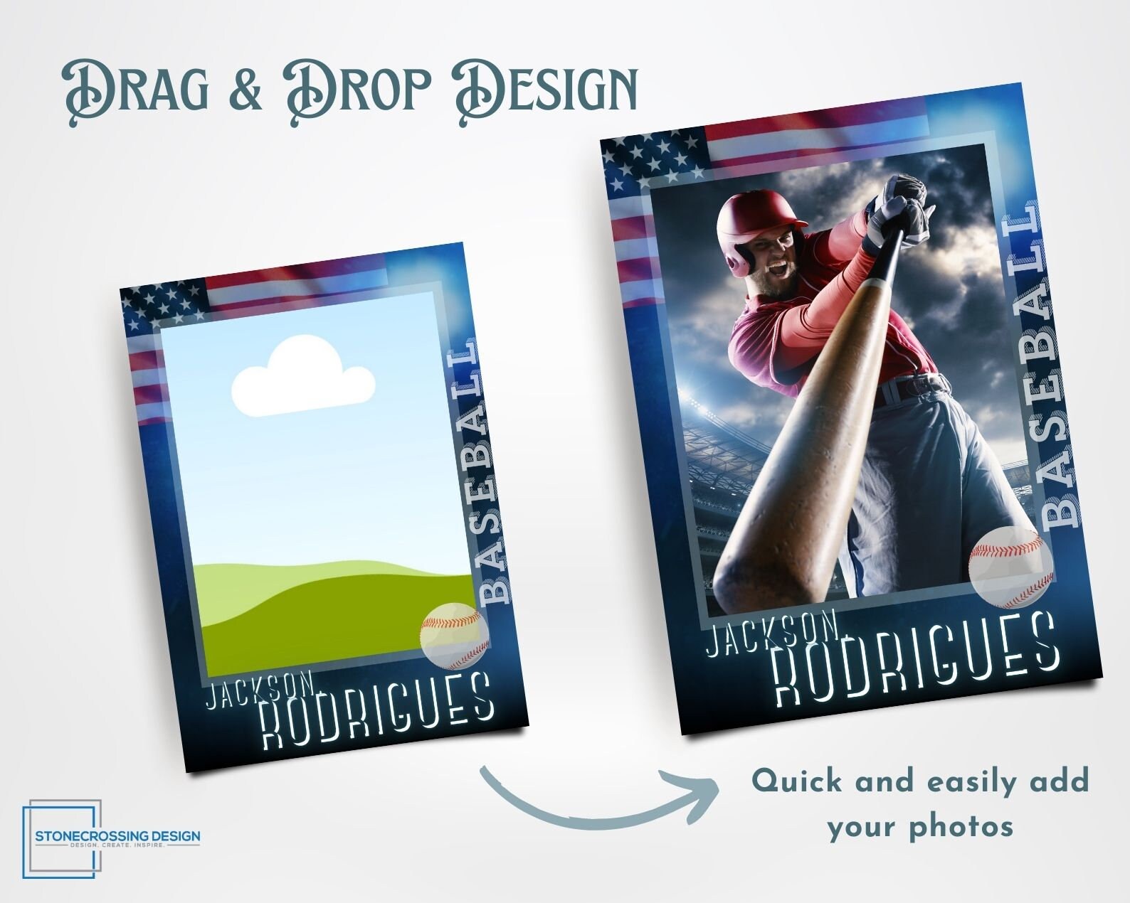 Baseball Trading Card Template | Trading Card Template | Canva Template ...