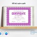 Editable Certificate of Completion Template. Award Template. Printable ...