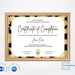 Editable Certificate of Completion Template. Award Template. Printable ...