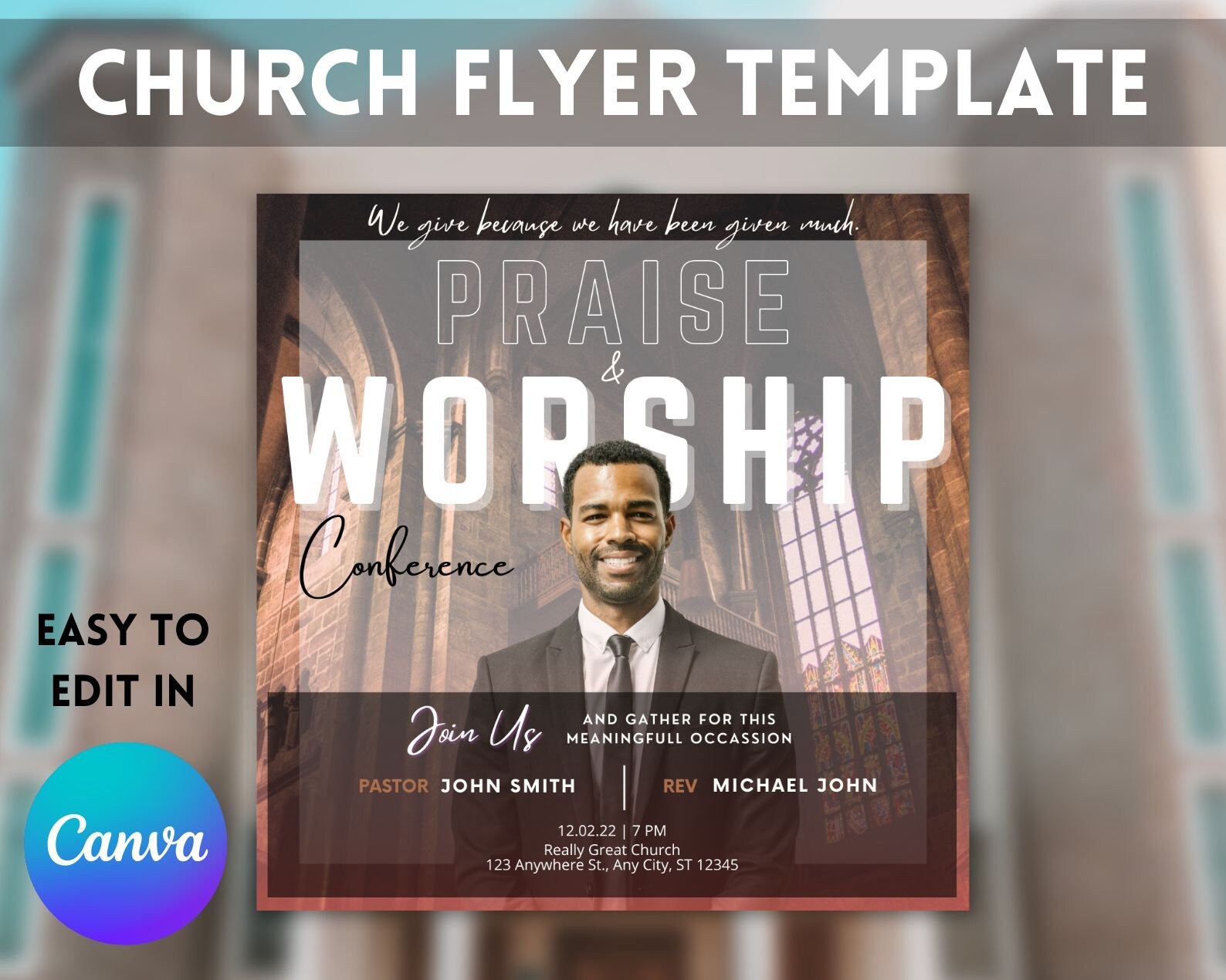 Church Flyer Template Share the Word With Elegance and - Etsy