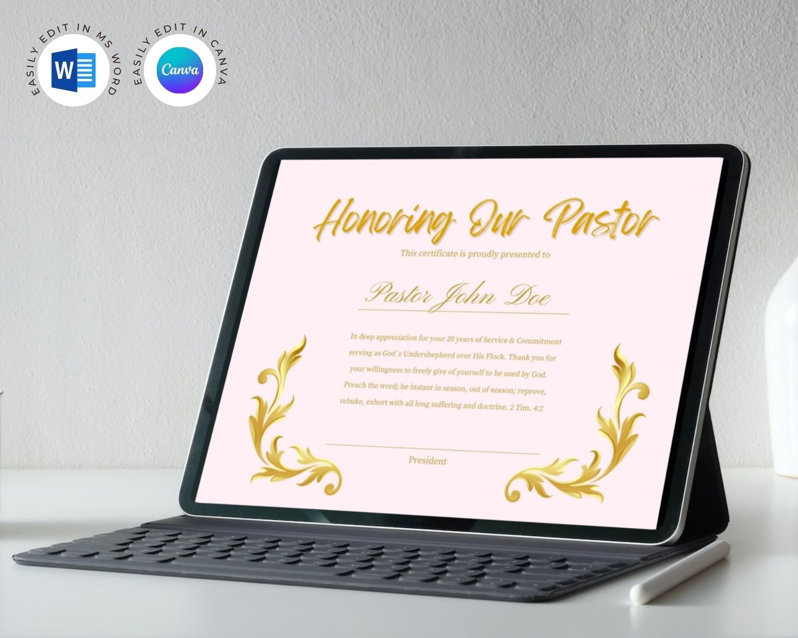 Editable Honoring Certificate. Recognizing Remarkable Contributions ...