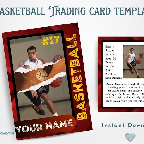 Basketball Card - Etsy