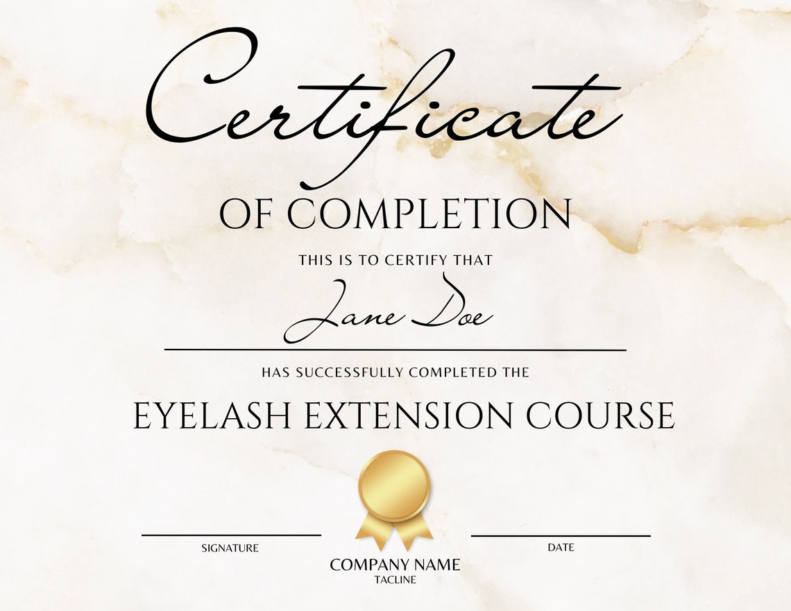 Editable Certificate of Completion Template. Award Template. - Etsy