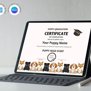 Editable Certificate of Completion Template. Award Template. Printable ...