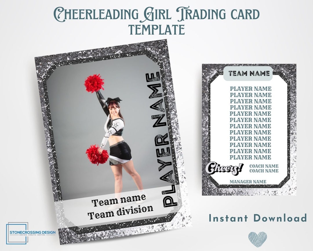 Cheerleading Trading Card Template | Trading Card Template | Canva ...