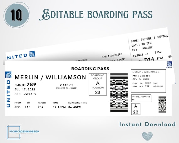 United Airlines Plane Ticket