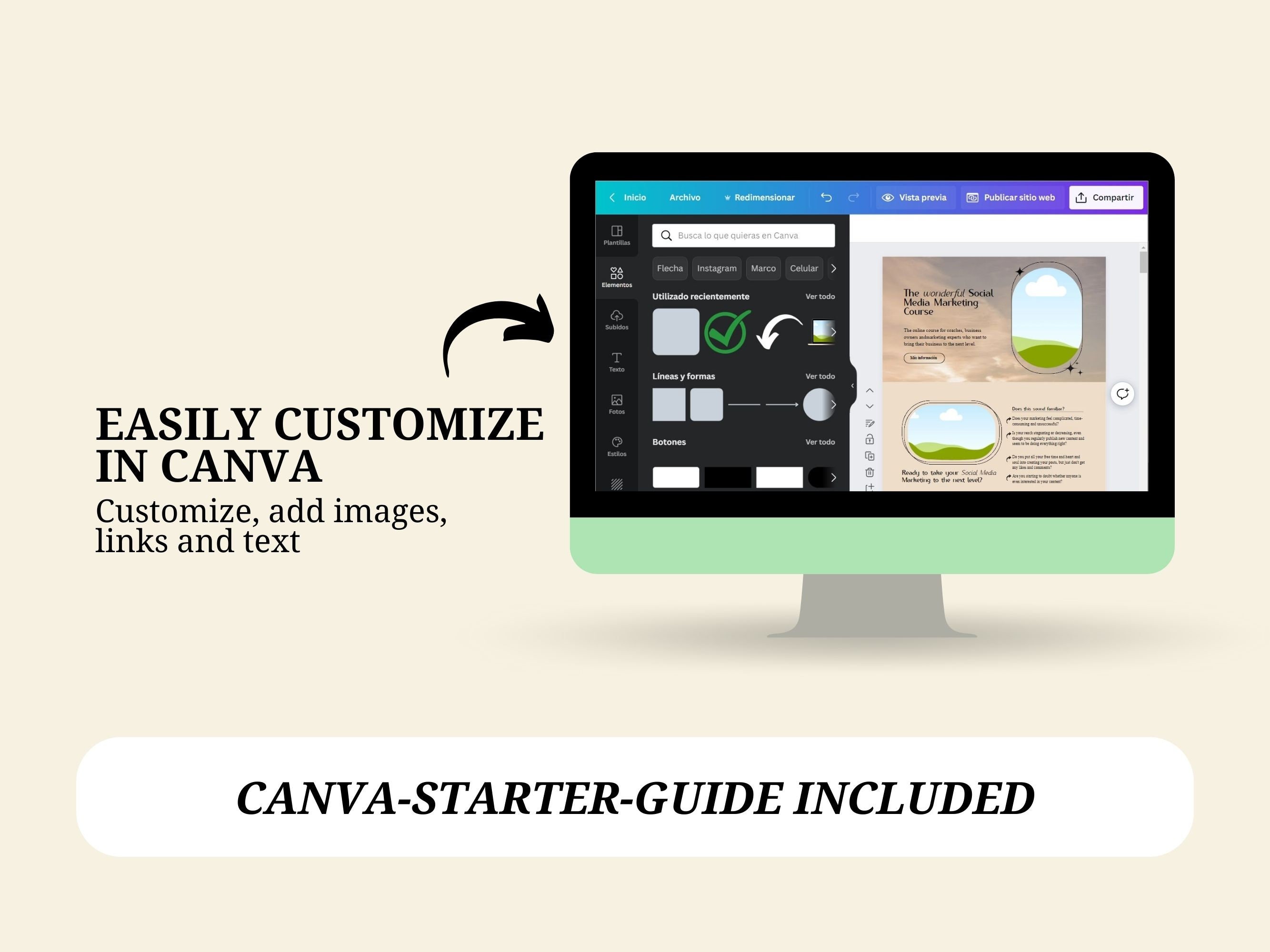 Sales Page Template Canva Online Course Launch Template Sales Funnel ...